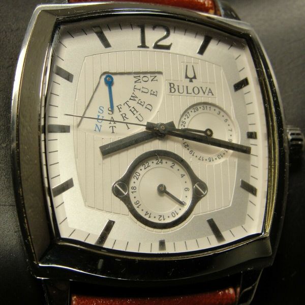 MEN BULOVA WATCH C869719 CHRONOGRAPH STYLE DIAL, CONDITION IS GOOD ...