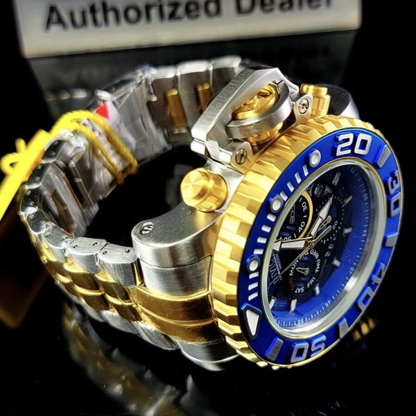 Invicta Sea Hunter, Two Tone Model #22133 WR 300 Chrono Pro Diver 70MM ...