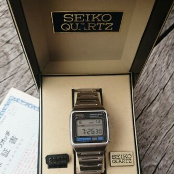 Rare Seiko M354-5019 Lcd Digital Moonraker Bond Watch 1978 Boxed ...