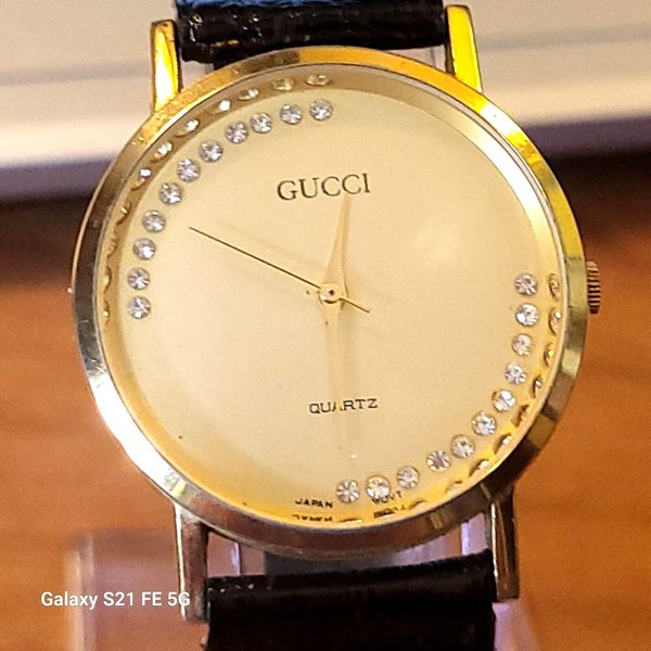 Vintage Gucci watch gold plated lightly used excellent condition ...