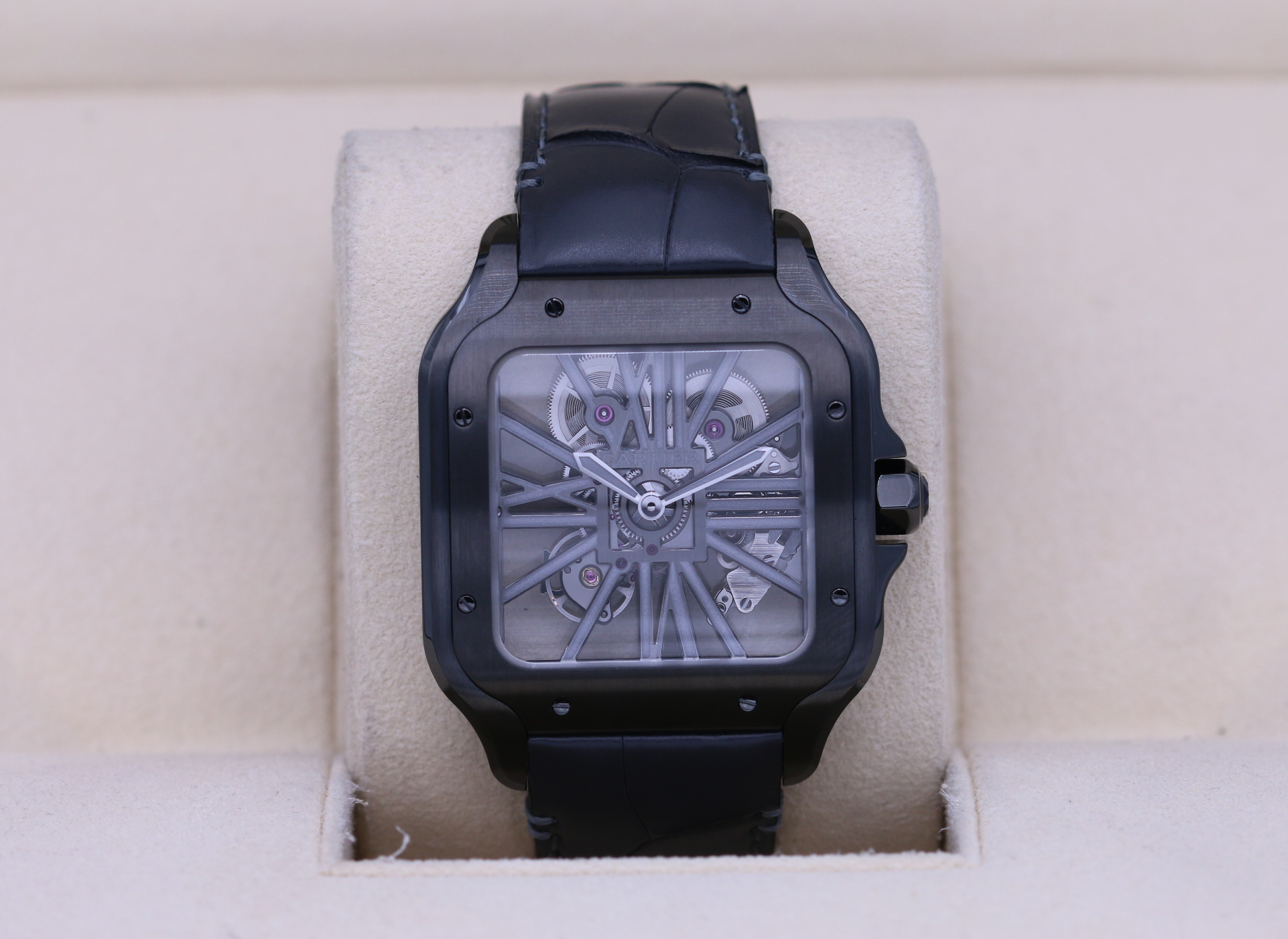 FSOT: Cartier Santos Large WHSA0009 Skeleton ADLC - 2020 Box & Papers ...