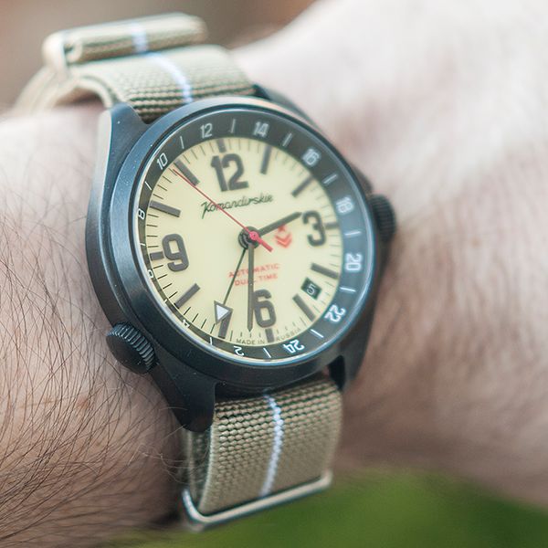 Vostok GMT Lume Dial Date Komandirskie K34 Dual Time 476773 ...