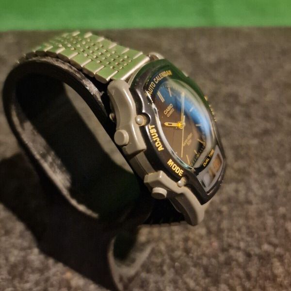 CASIO AUTO CALENDAR WATCH - DUAL TIME DIGITAL & ANALOGUE WRISTWATCH ...