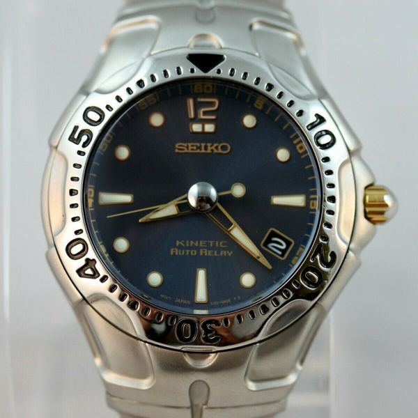 MEN'S SEIKO KINETIC AUTO RELAY MODEL SMA113 (5J22-0A50) - BLUE DIAL | WatchCharts Marketplace