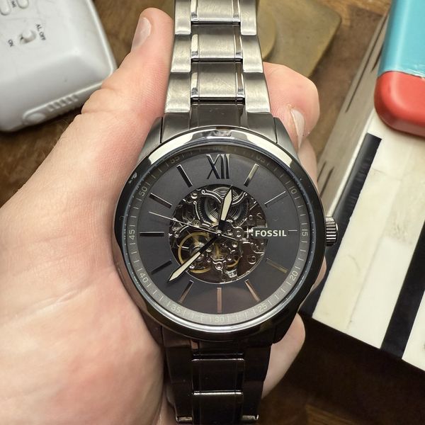 Fossil Flynn Automatic stainless steel Skeleton Watch | WatchCharts ...