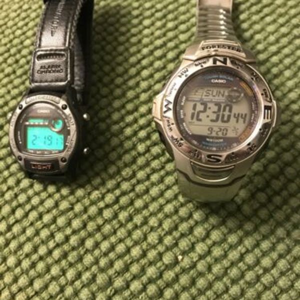 Casio Forester Tough Solar Waveceptor FTW-100D And Illuminator W-94 Man ...