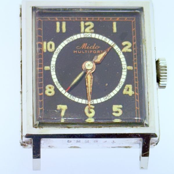 MIDO MULTIFORT DOCTORS VINTAGE WRIST WATCH 17 JEWELS RUNNING BLACK DIAL ...