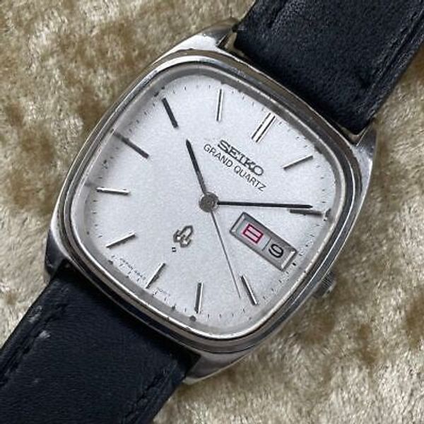 Vintage Seiko Grand Quartz 4843-5010 Quartz Silver Dial Day/Date Mens ...