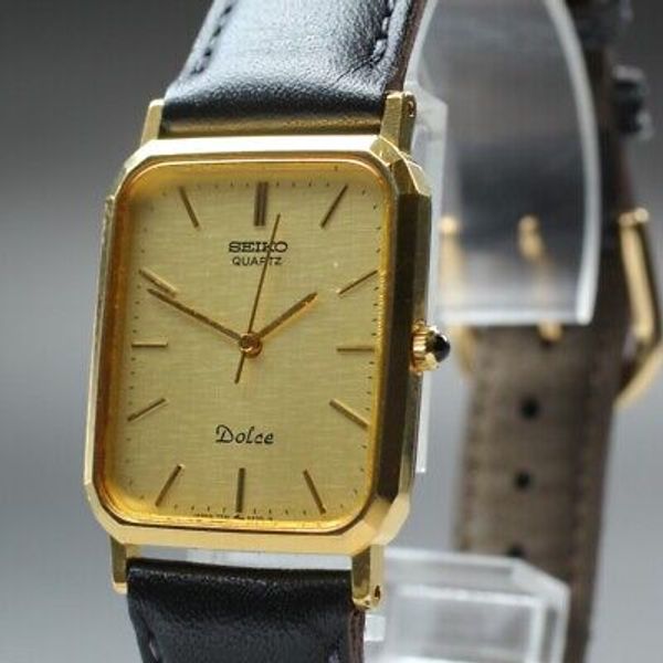 [Exc+5] Vintage SEIKO Dolce 7731-5240 24mm Gold Dial Qz Men's Watch From JAPAN | WatchCharts ...