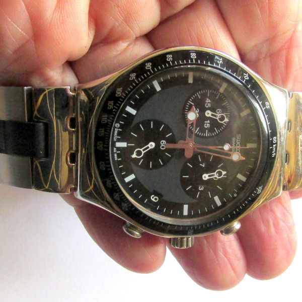 SWATCH IRONY CHRONOGRAPH WATCH ' WINDFALL ' YCS 410GX 1999 ...
