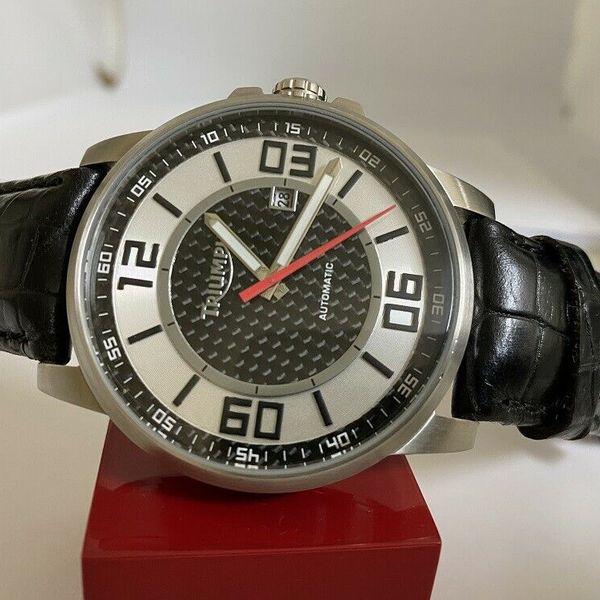 Triumph Motorcycles Men's 3034 Automatic Watch RED second hand VERY ...