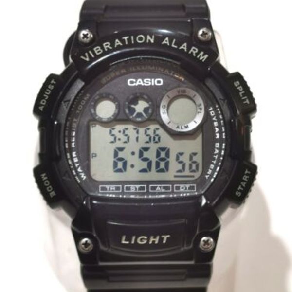 Casio Watch Light Illuminator Vibrational Alarm Men's Broken Strap ...