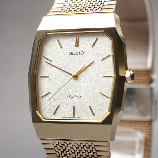 [Near MINT] SEIKO Dolce 9531-5150 Tungsten Gold 29mm Qz Men's Watch ...