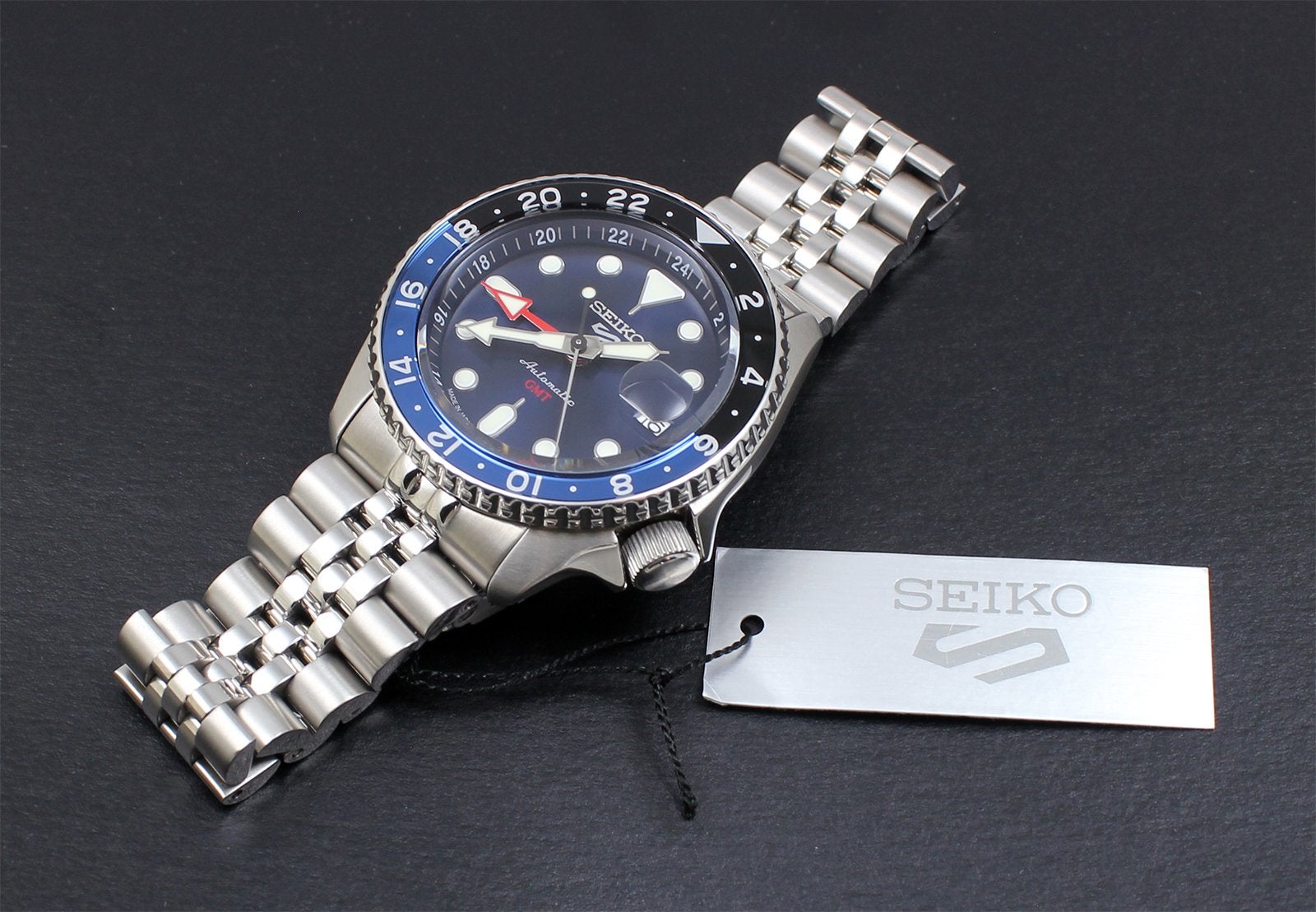 SOLD - Seiko 5 Sports SSK003 GMT - Blue Dial | WatchCharts Marketplace