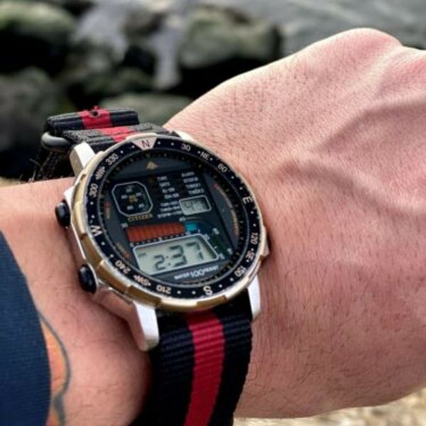 RARE CITIZEN VINTAGE DIGITAL D060 42-8060 CHRONOGRAPH WINDSURFING WR100 ...