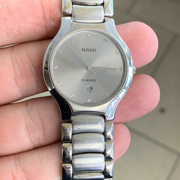 Mens RADO “FLORENCE" 129.3755.4 Sapphire Crystal Silver Dial Swiss Quartz Watch | WatchCharts ...