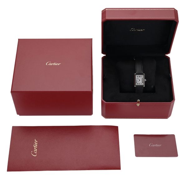 Cartier Tank Must Small WSTA0042 White Roman 22mm Watch Full Set ...