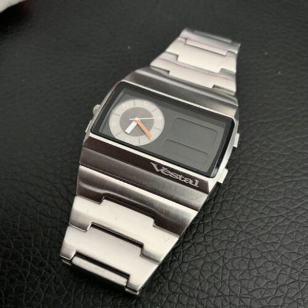 Vestal Monte Carlo Digital/Analog Quartz Mens Watch Dual Dial Stainless Rare | WatchCharts ...