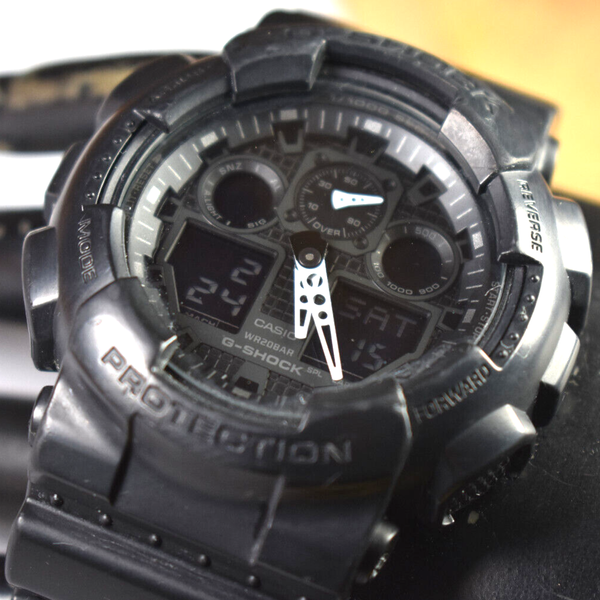 CASIO GA100-1A1 (5081) Black G-SHOCK Men's Ana/Digi Watch NEW BATTERY ...