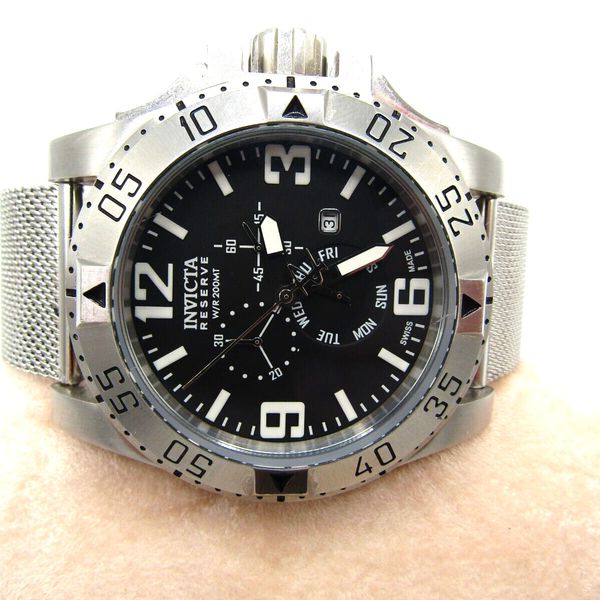 Rare Jumbo Case Invicta Reserve Excursion Model 18202 Chronograph Dive ...