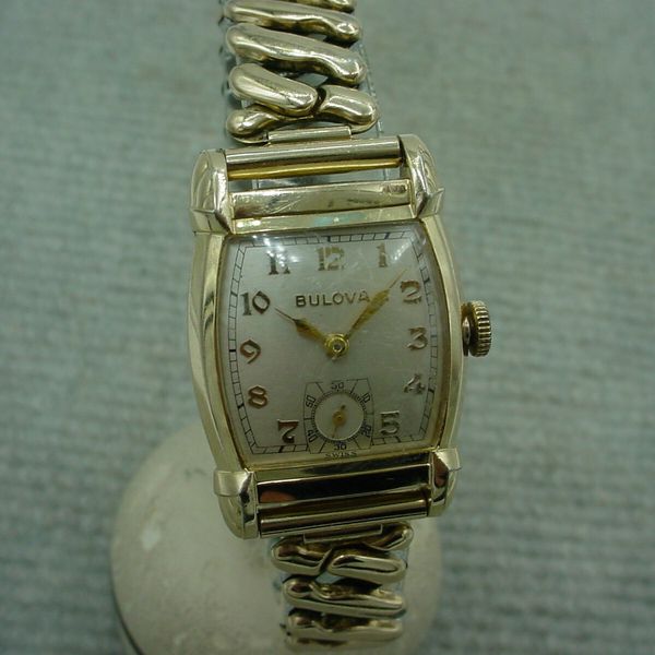 Vintage Bulova 10BC Mens Manual Wind Watch Gold Filled Swiss L0 (1950 ...
