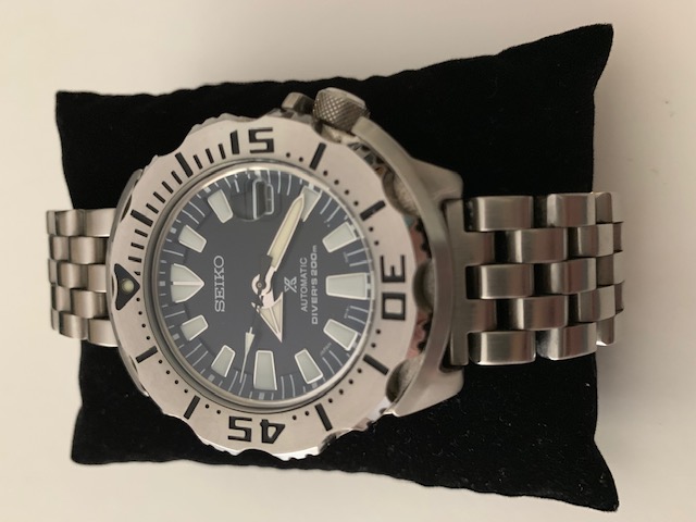 FS SEIKO LID. ED. MONSTER W/BLUE DIAL ON STRAPCODE SE $500 | WatchCharts