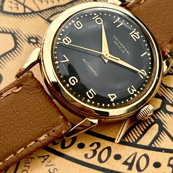 Universal Genève Vintage Dress Watch Automatic Bumper 14k Gold Cal. 139 ...