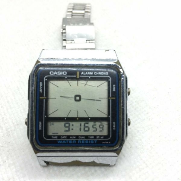 vintage rare casio ae-54 digital twin graph wristwatch for men's ...