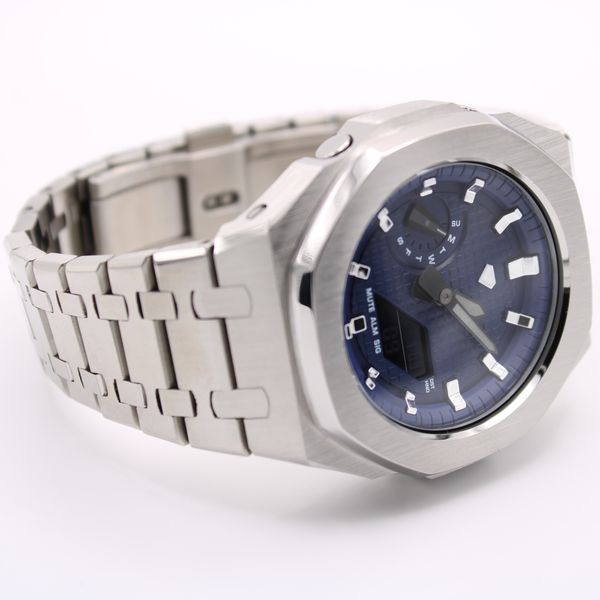 CasiOak "WAFFLE BLUE" - Casio G-SHOCK GA2100 Mod - Men's 44mm Stainless ...