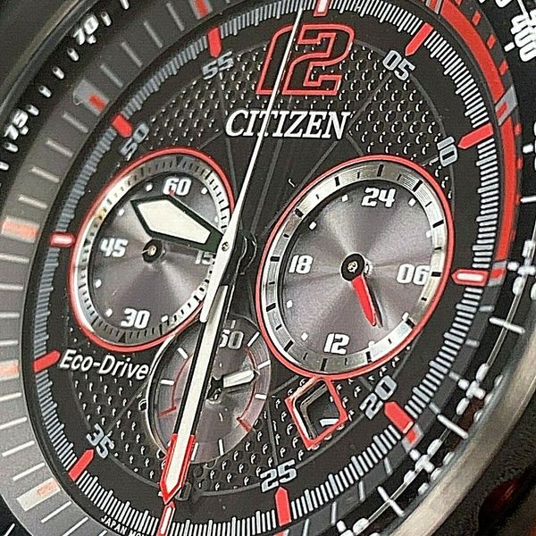 Citizen B620-S105854 Eco-Drive Chronograph Black/Red Dial Men's Watch ...