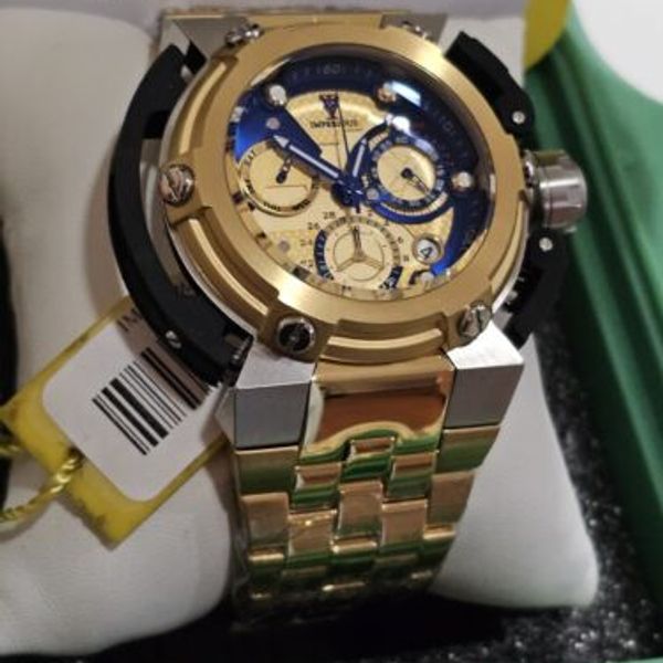Invicta - IMPERIOUS - X-Wing - GOLD Plated Case & Bracelet mens watch ...