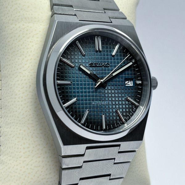 Seiko PRX Style Blue Waffle Gradient Watch | WatchCharts Marketplace