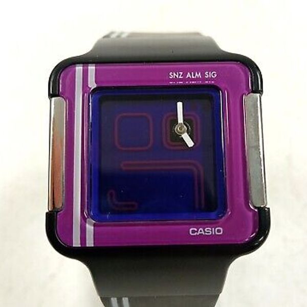 Vintage Casio LCF-20 Digital Watch Purple Square Face Rare Design VGC ...