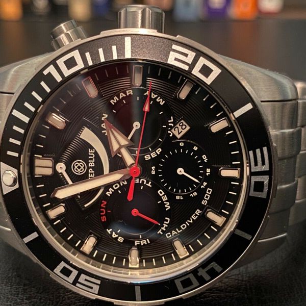 Deep Blue Cal Diver 500 Automatic Power Reserve | WatchCharts Marketplace