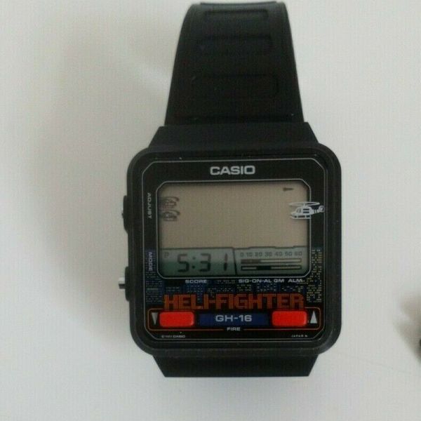Vintage rare Casio digital 80's Heli-Fighter game watch | WatchCharts ...