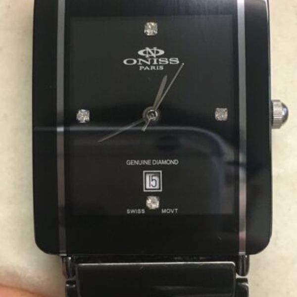 Oniss Paris Diamond Black Ceramic Men's Watch | WatchCharts Marketplace