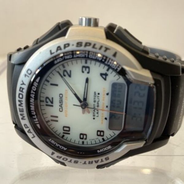 RARE CASIO ILLUMINATOR WS-300 QUARTZ ANA-DIGI WATCH WR 100M WORKING ...