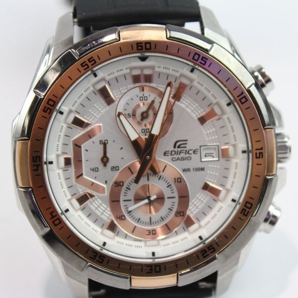 Casio Edifice Chronograph Two Tone Steel Watch Ref EFR-539L Quartz ...