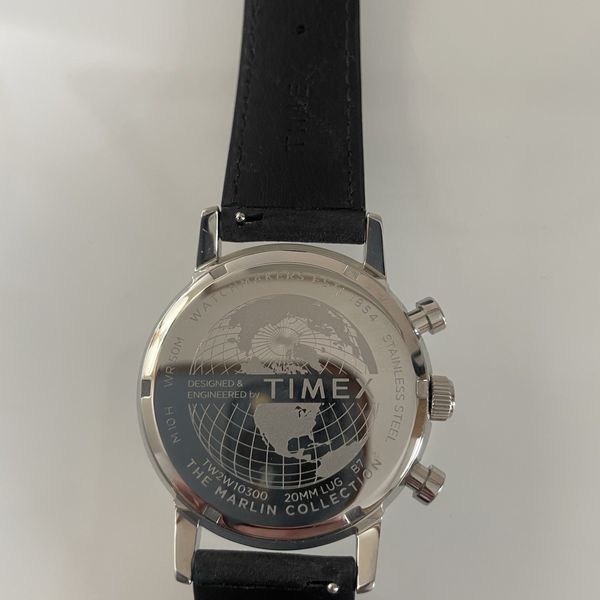 Timex Marlin Chronograph 40mm Leather Strap Watch TW2W10300 ...