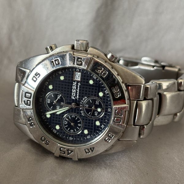 Fossil Blue Speedway Men's Chronograph Watch Stainless Steel CH-2308 ...