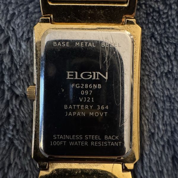 Elgin Diamond Quartz Watch Elgin Gold Tone UNTESTED | WatchCharts ...