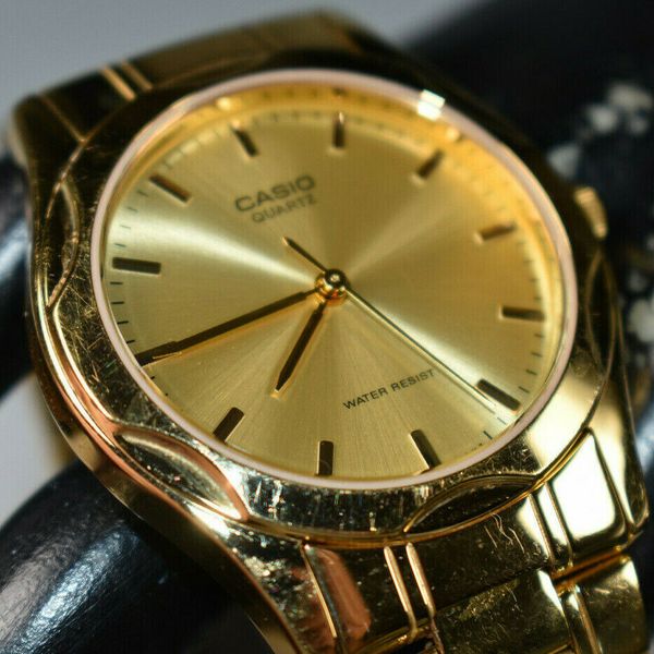 Casio MTP-1275 (1330) Analog Gold Tone Men's Watch NEW BATTERY ...
