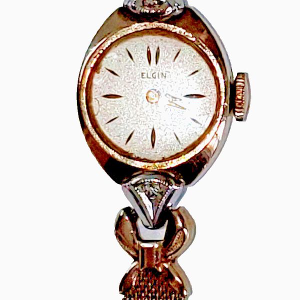 Vintage Elgin 10k Gold Filled Diamonds Hand Wind Mechanical Watch FOR ...