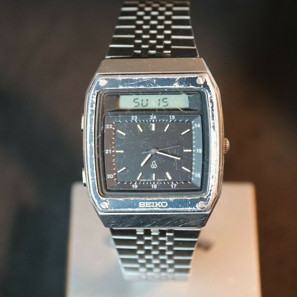Vintage 1980 SEIKO H357-5010 VINTAGE RARE JAMES BOND DUO DISPLAY WATCH ...