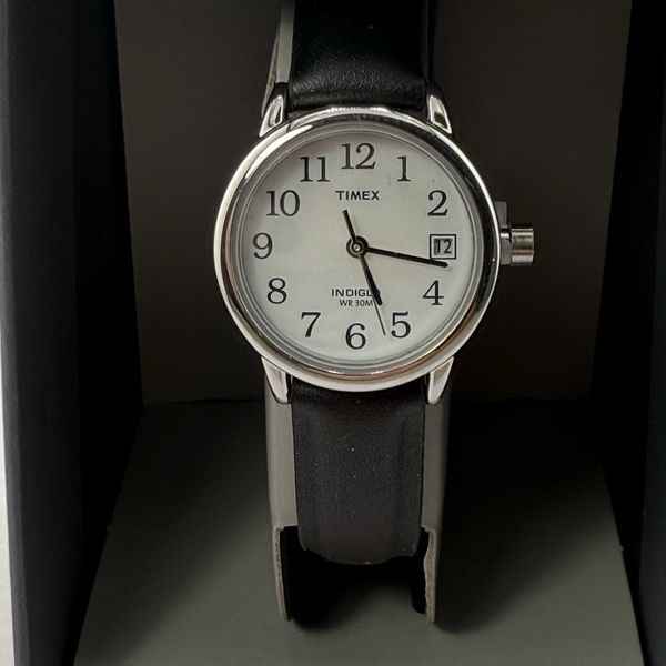 Timex Women's T2H331 Easy Reader 25mm Leather Strap Watch- New ...