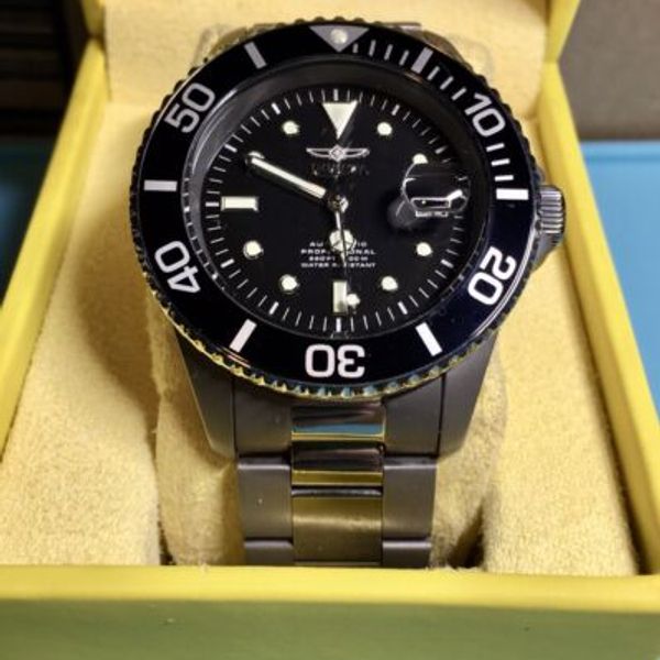 INVICTA TITANIUM PRO DIVER SEIKO TMI NH35A AUTOMATIC 200M 45MM MODEL ...