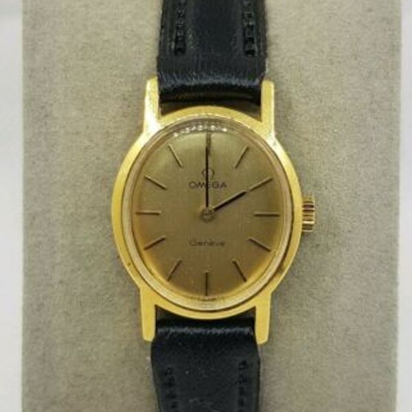 Omega Oval Geneve Ladies Watch 18K Gold Plated Cal 625 Ref 5110411 ...