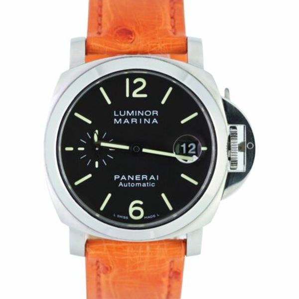 Panerai PAM 48 Luminor Marina Date Stainless Steel 40mm Automatic Watch ...