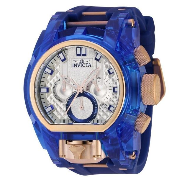 INVICTA Bolt Zeus Magnum Mens Watch Blue/Rose Gold Chronograph 40143 ...