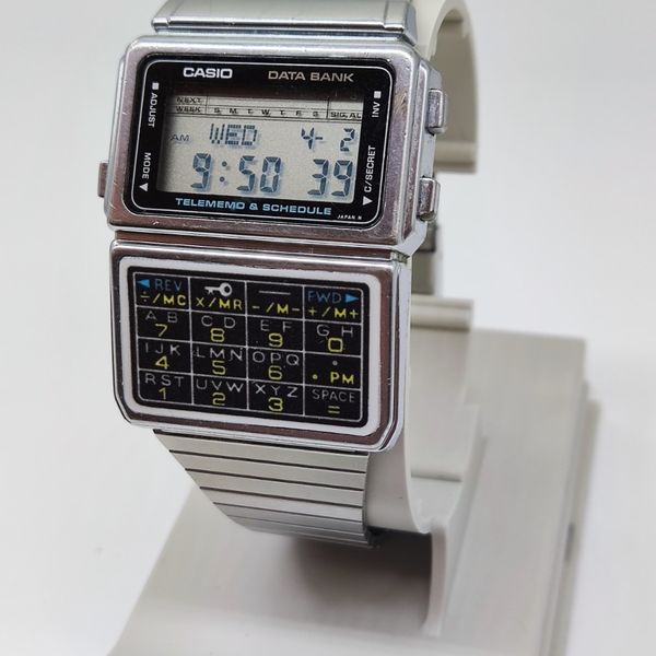 Casio DBC-600 Vintage Databank Telememo Calculator Watch made in 1985 ...